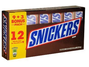 Snickers Milk Chocolate Full Size Candy Bars 12-Count Pack – Nibbleq