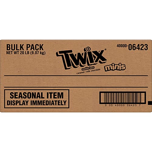 TWIX Minis Caramel Chocolate Cookie Candy Bars Bulk Pack 20lb Box – Nibbleq