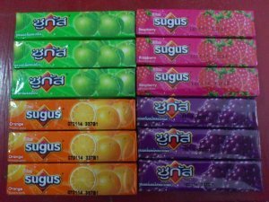 Sugus Chewy Candy Mix Orange Raspberry Green Apple & Grape 12-Pack ...