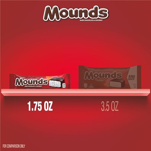 MOUNDS Dark Chocolate Coconut Candy Bars 1.75 oz (36 Count) Kosher ...