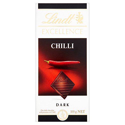Luxurious Lindt Excellence Dark Chilli 100g – Pack of 5 – Nibbleq