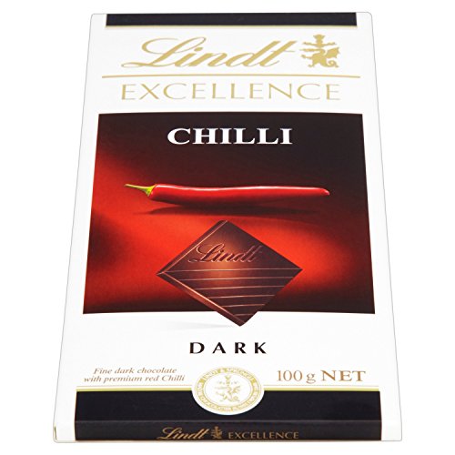 Luxurious Lindt Excellence Dark Chilli 100g – Pack of 5 – Nibbleq