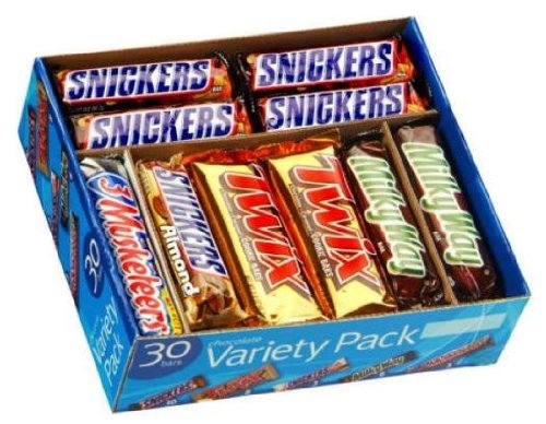 “Delicious Chocolate Bar Variety Pack – 30 Bars, Snickers, Snickers ...