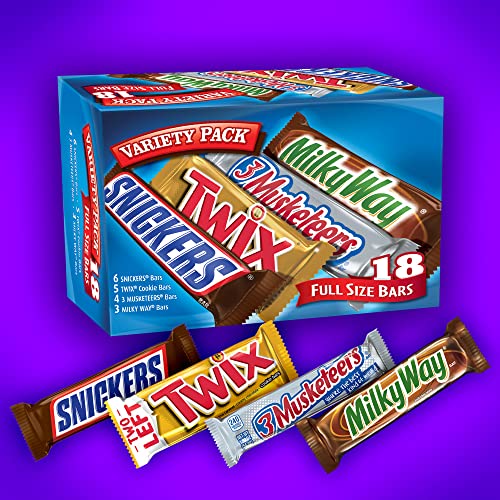 “MARS Variety Mix 18-Count Full-Size Chocolate Bars SNICKERS, TWIX, 3 ...
