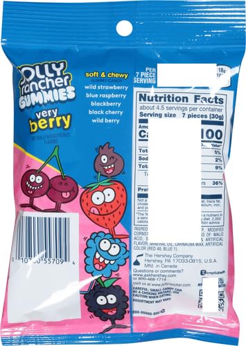 JOLLY RANCHER Gummies Very Berry Assorted Fruit Candy – 6.5 oz Bag ...