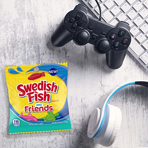 SWEDISH FISH and Friends Soft & Chewy Candy, Variety Pack, 12-3.59 oz ...