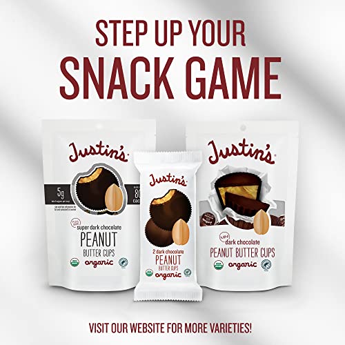 JUSTIN’S Organic Dark Chocolate Peanut Butter Cups 12 Pack 1.4oz (Pack ...