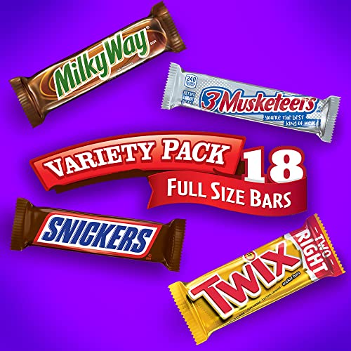 “MARS Variety Mix 18-Count Full-Size Chocolate Bars SNICKERS, TWIX, 3 ...