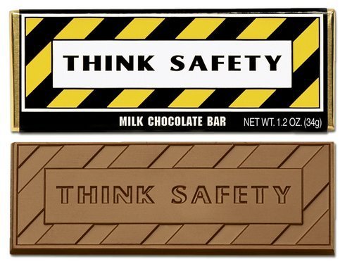 Think Safety Chocolate Bars (Pack of 50) – Engraved Candy, Milk ...
