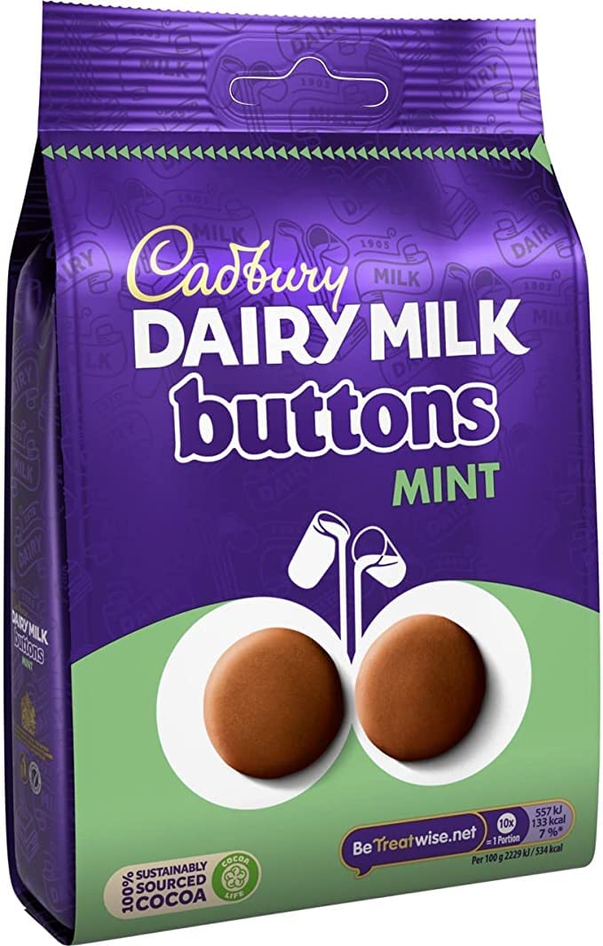 Cadbury Dairy Milk Giant Buttons Shareable Milk Chocolate 155G Pack ...