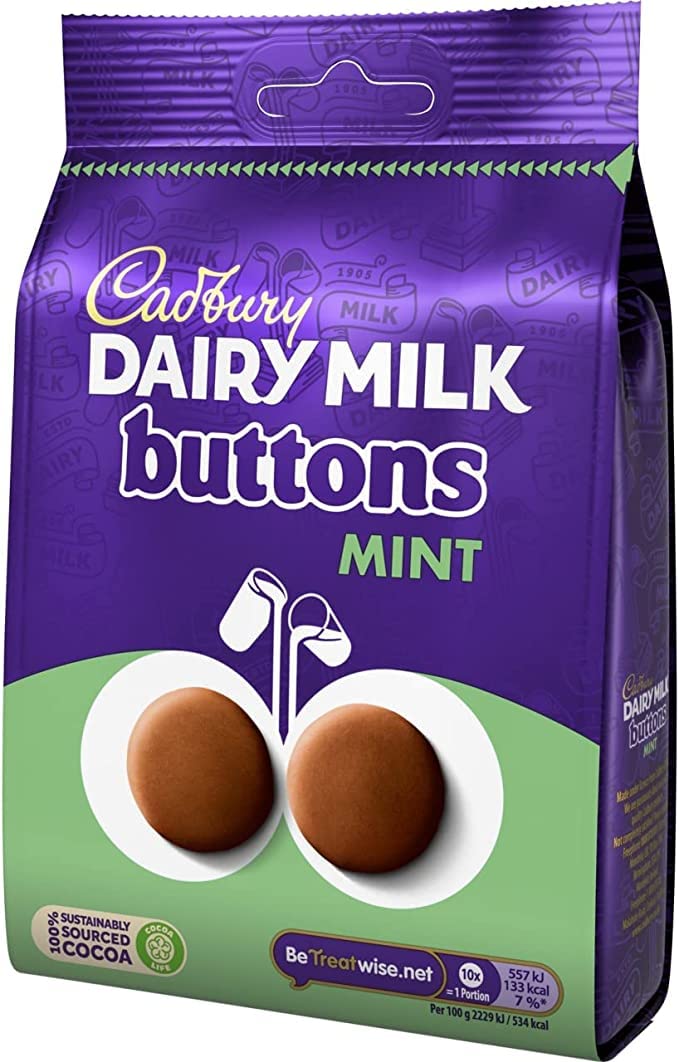 Cadbury Dairy Milk Giant Buttons Shareable Milk Chocolate 155G Pack ...