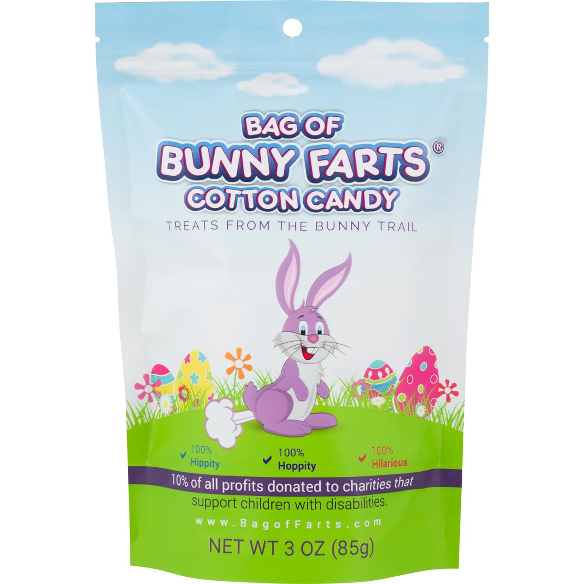 Easter Bunny Cotton Candy Funny Easter Basket Stuffer 3oz – Bag of ...