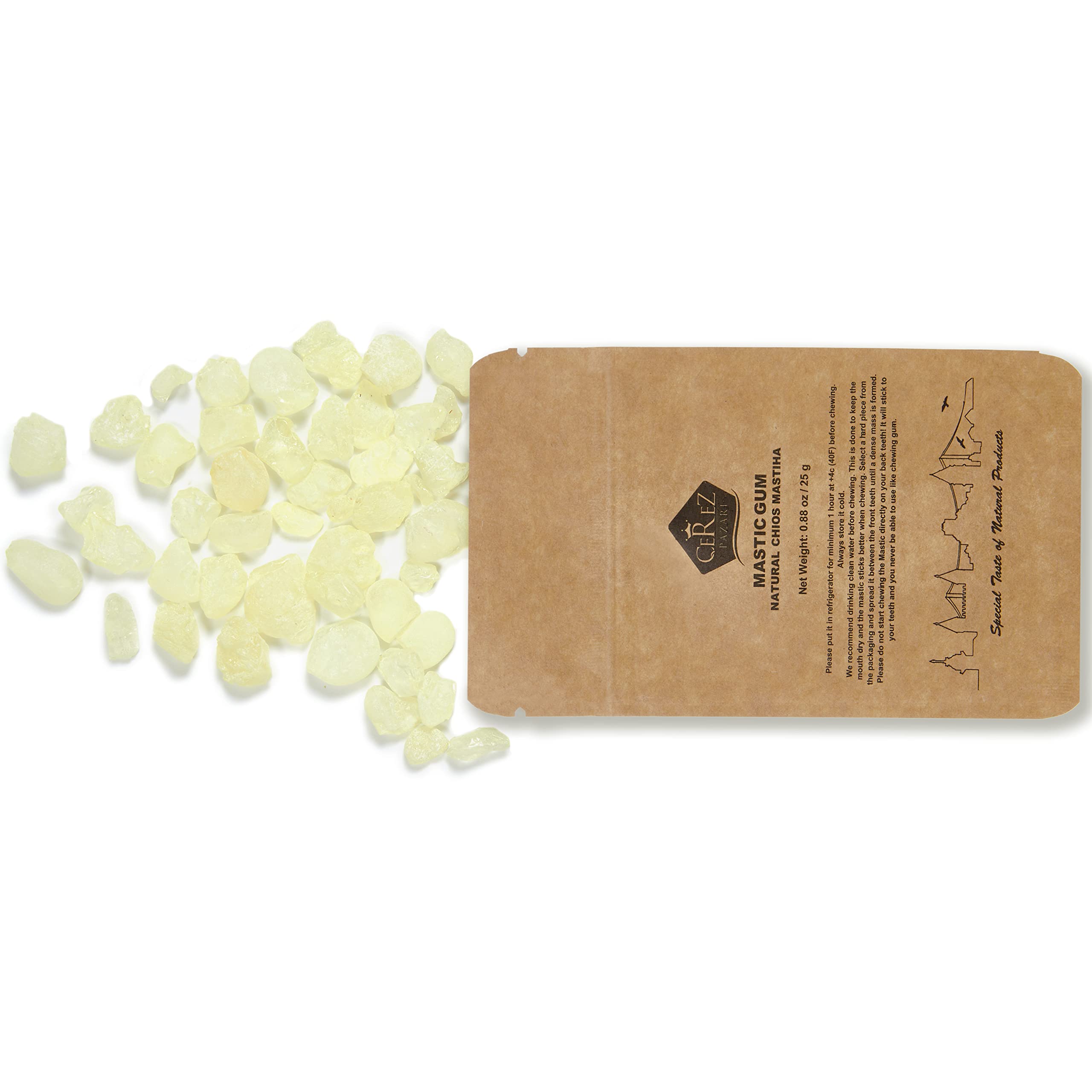 Natural Mastic Gum Resealable Bag 0.88oz 25gr 100% Real Chios Mastiha ...