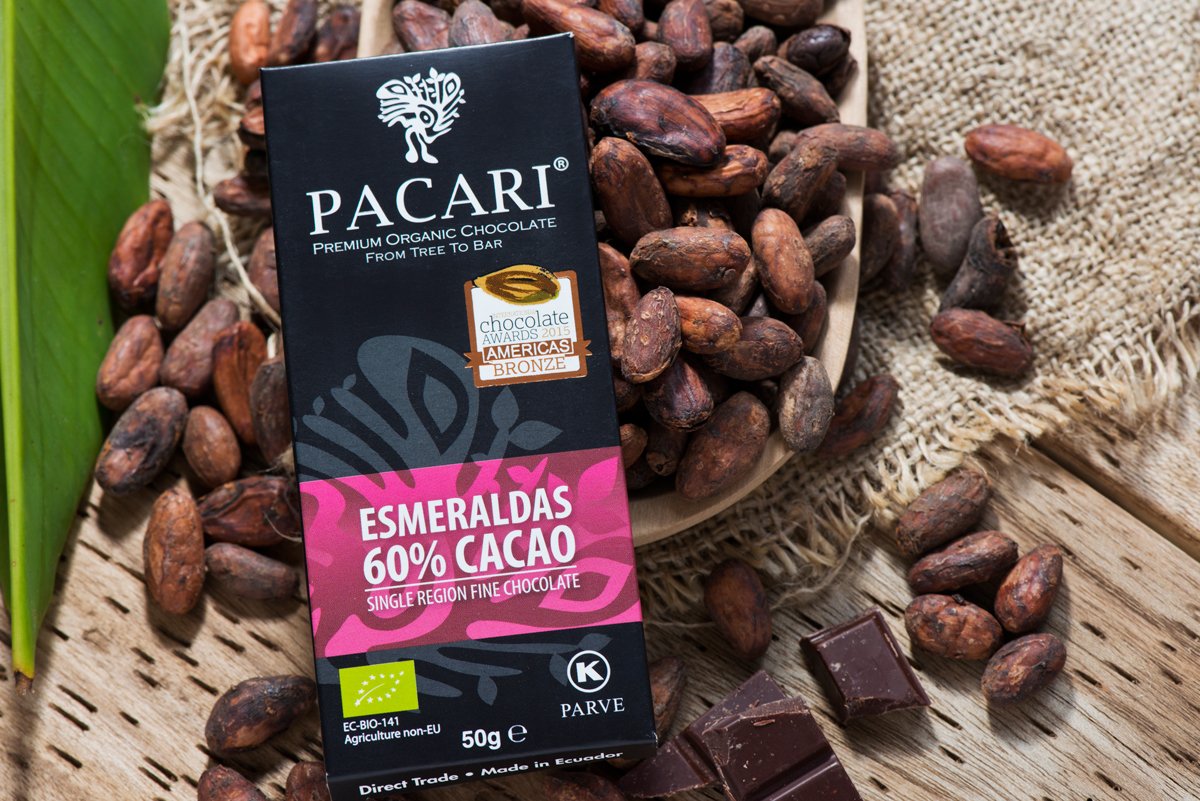 Pacari Esmeraldas 60% Organic Chocolate Bar 1.76 oz – Honey, Banana ...