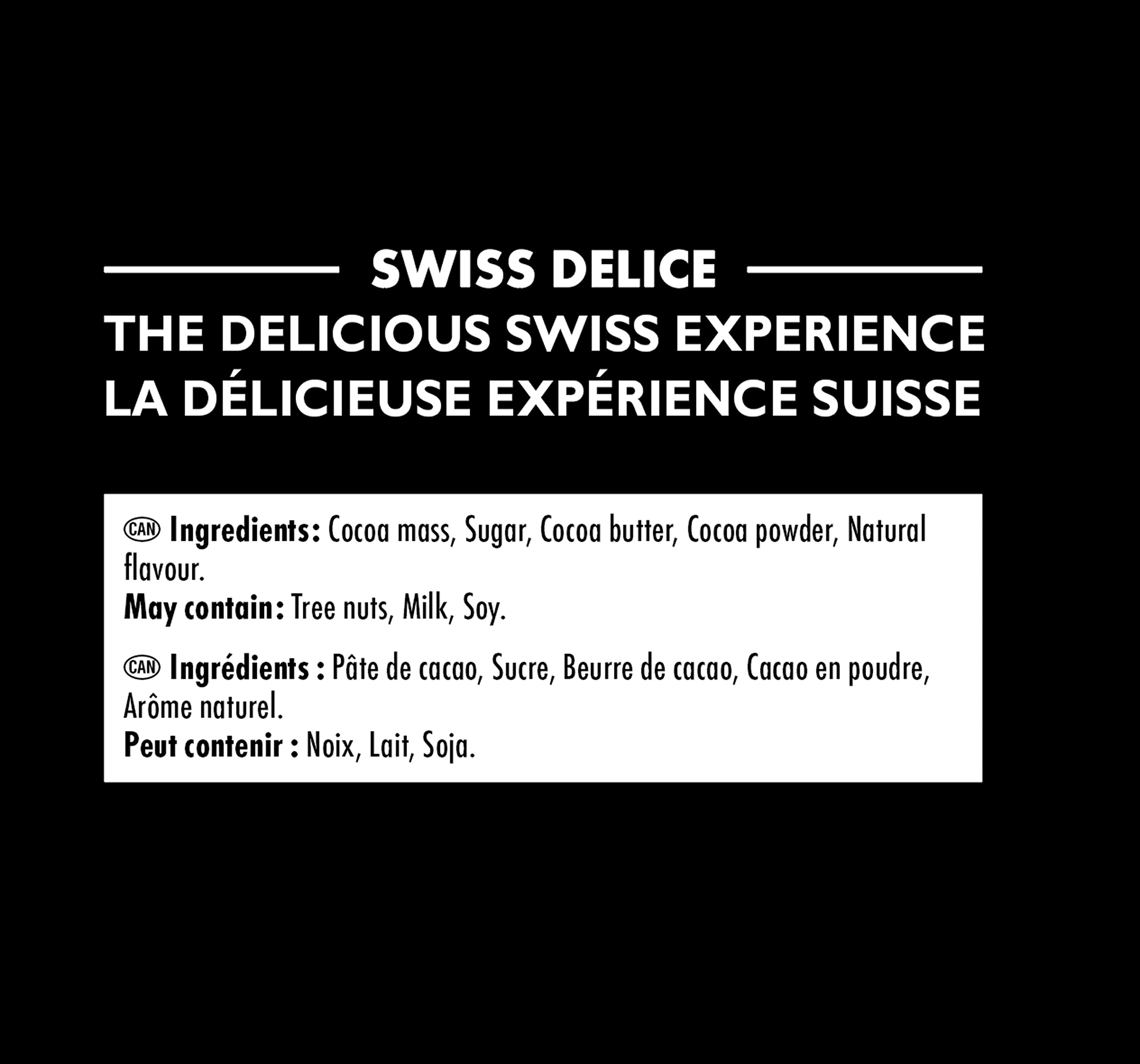 Swiss Delice 72% Dark Chocolate Squares Individually Wrapped 2.8 lb ...