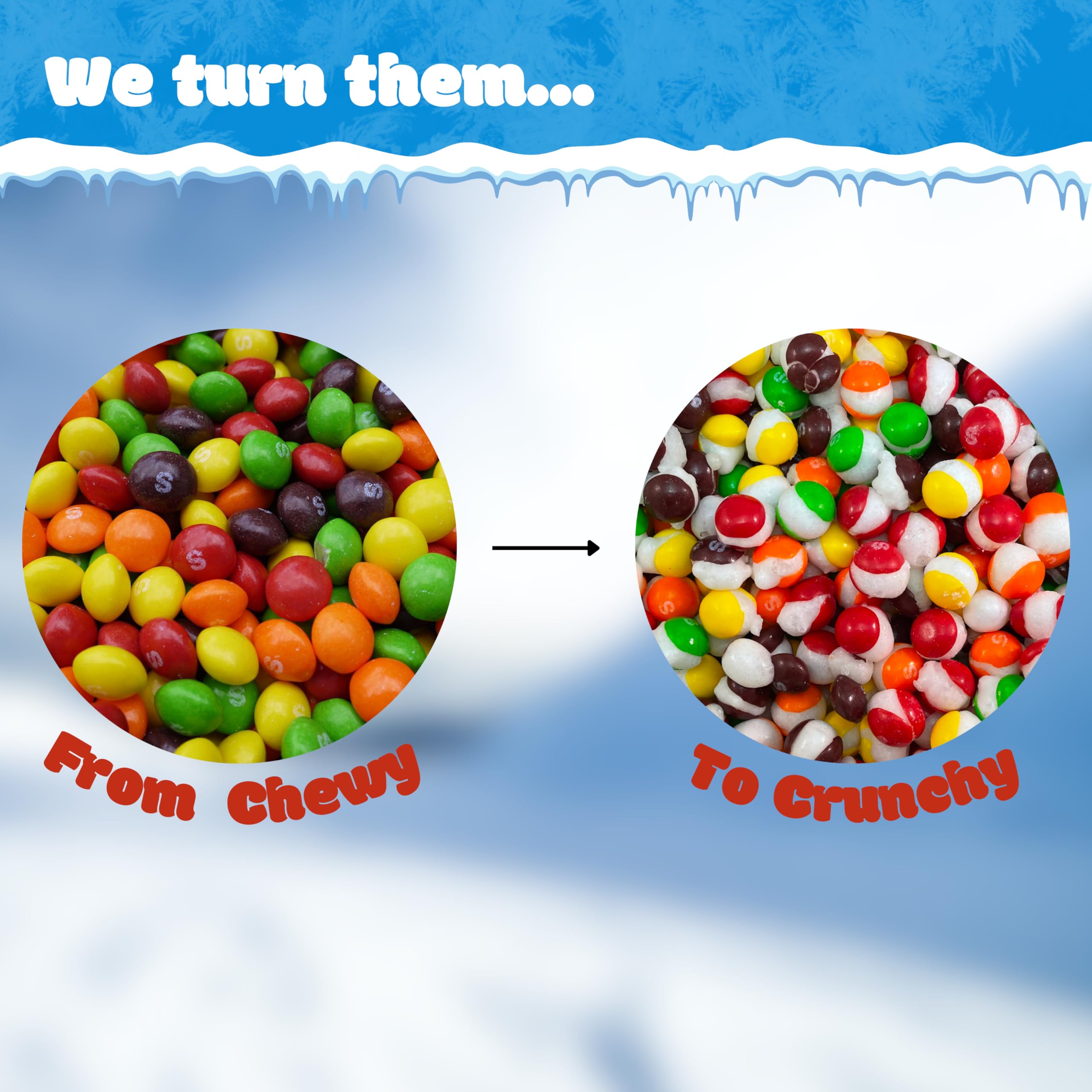 Muncheeze Gourmet Freeze Dried Candy Skittles (8 oz) – Original Rainbow ...