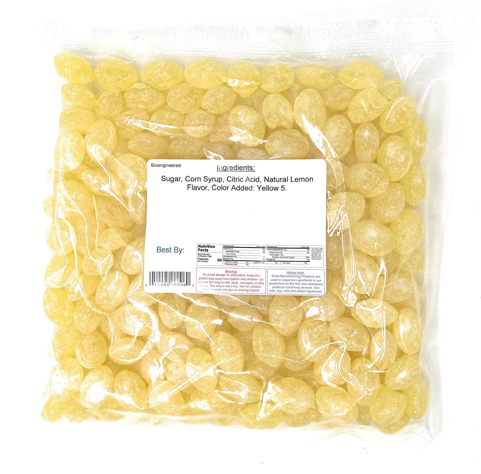Lemon Sanded Candy Drops 2lb Sweet & Sour Nostalgic Taste Fresh Lemons ...