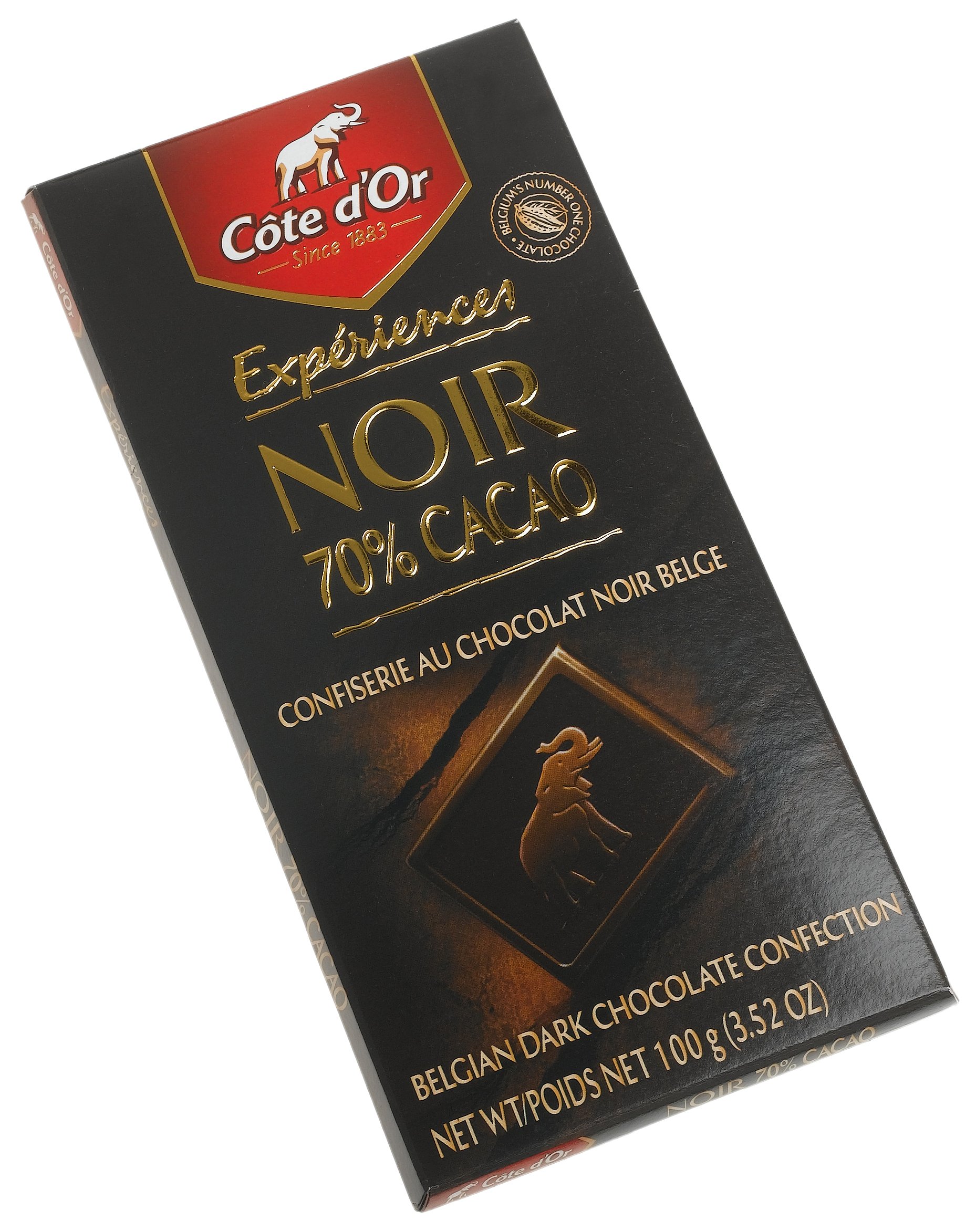 Cote D’or Dark 70% Intense Chocolate Cocoa, 3.5-Oz Bars, Pack of 10 ...