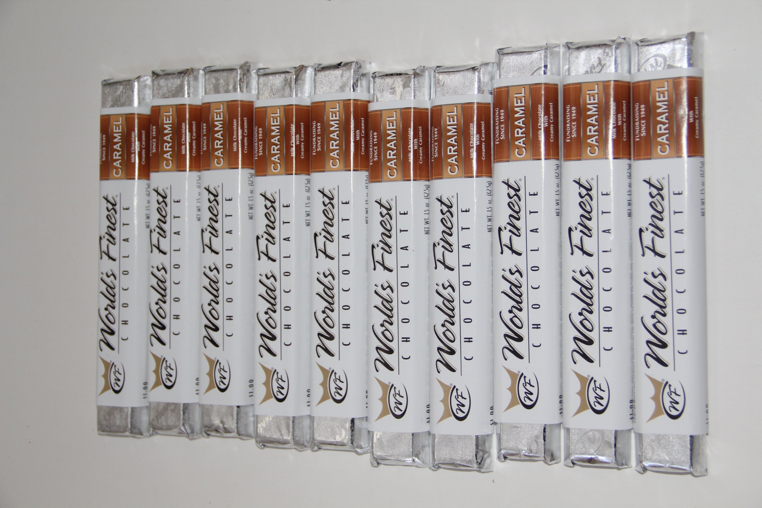 World’s Finest Chocolate – 10-Pack Milk Chocolate Caramel Bars – Nibbleq