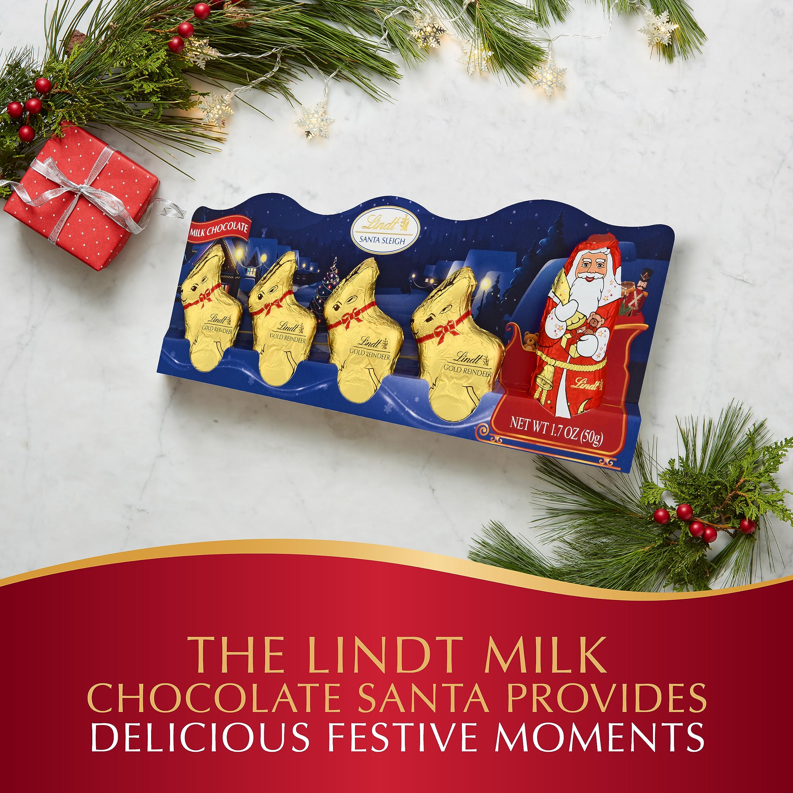 Lindt Mini Sleigh Milk Chocolate Candy 1.7 oz. 5-Pack – Nibbleq