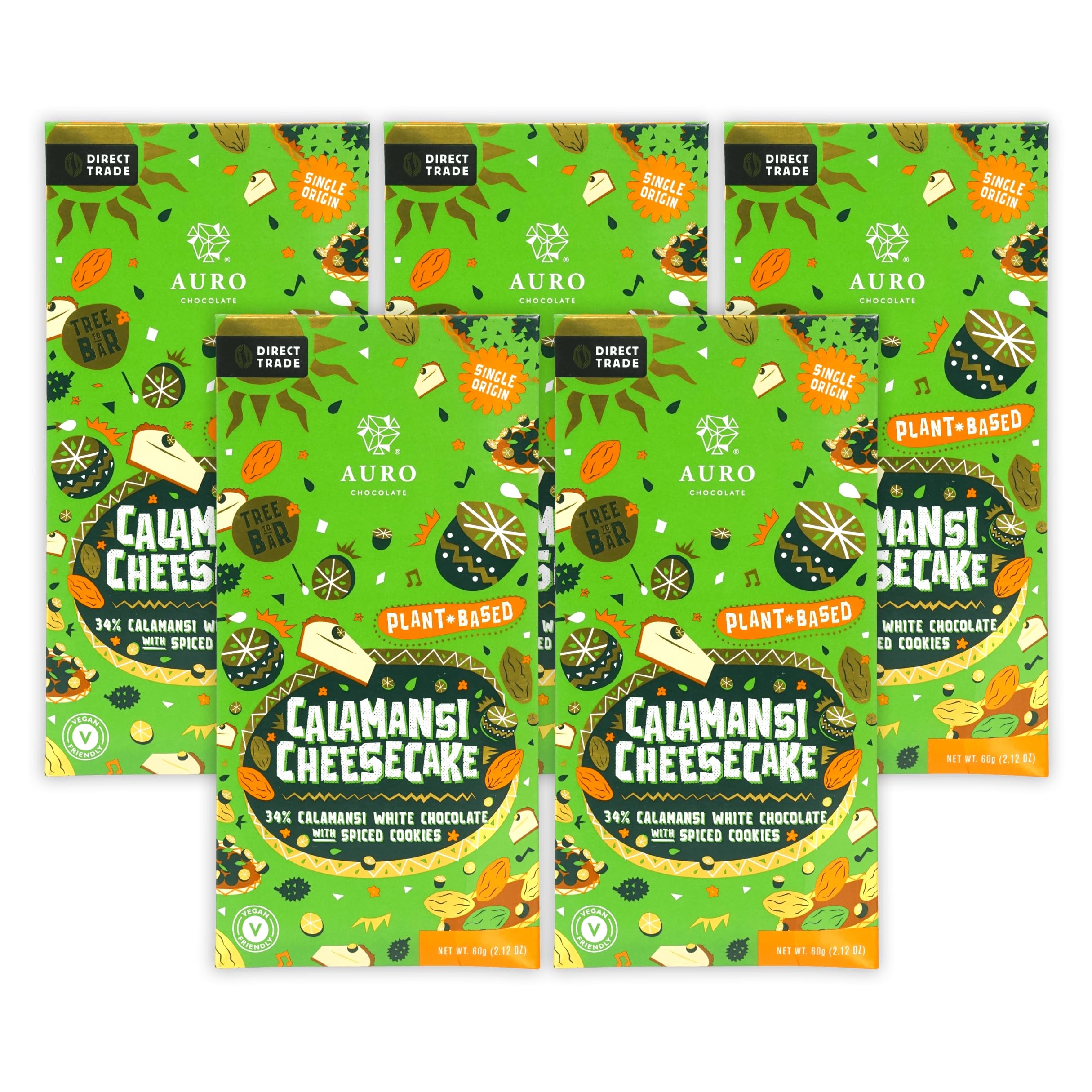 Auro Calamansi Cheesecake 34% White Chocolate 5 Pack – Premium Filipino ...