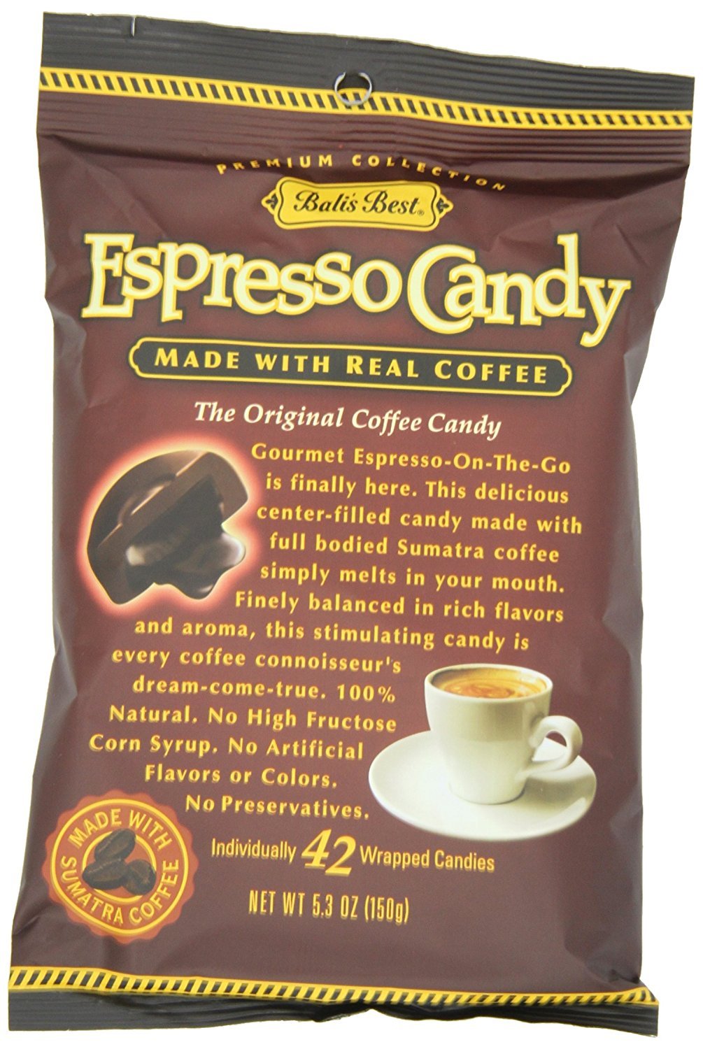 Bali’s Best Espresso Candy 5.3 oz – Individually Wrapped Coffee Treat ...