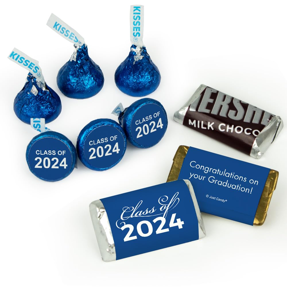 Blue Graduation Candy Party Favors – Class of 2024 – Just Candy – 100 ...