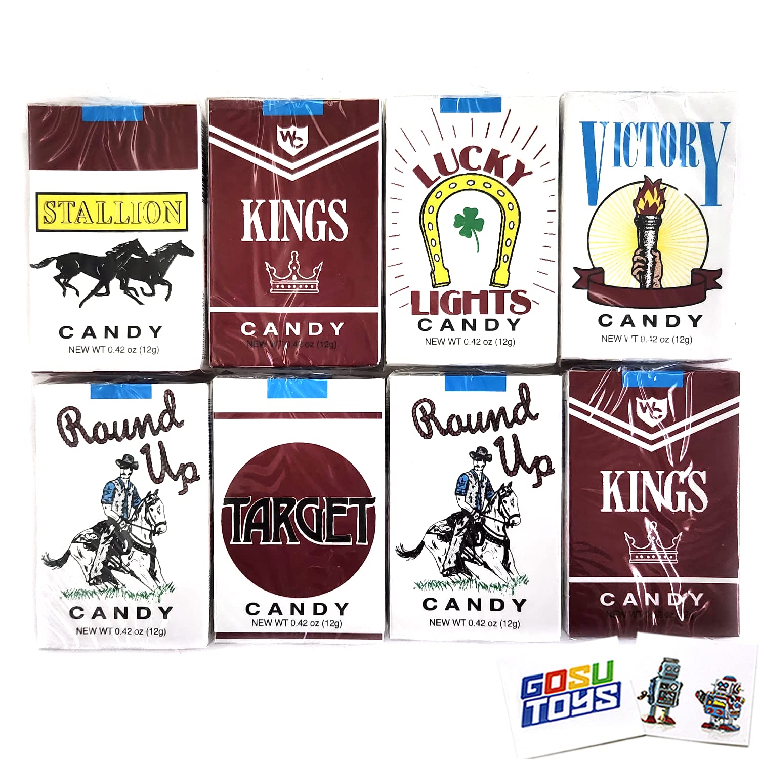 Candy Cigarettes (8 Pack) with 2 Exclusive Gosu Toys Stickers – Fun ...