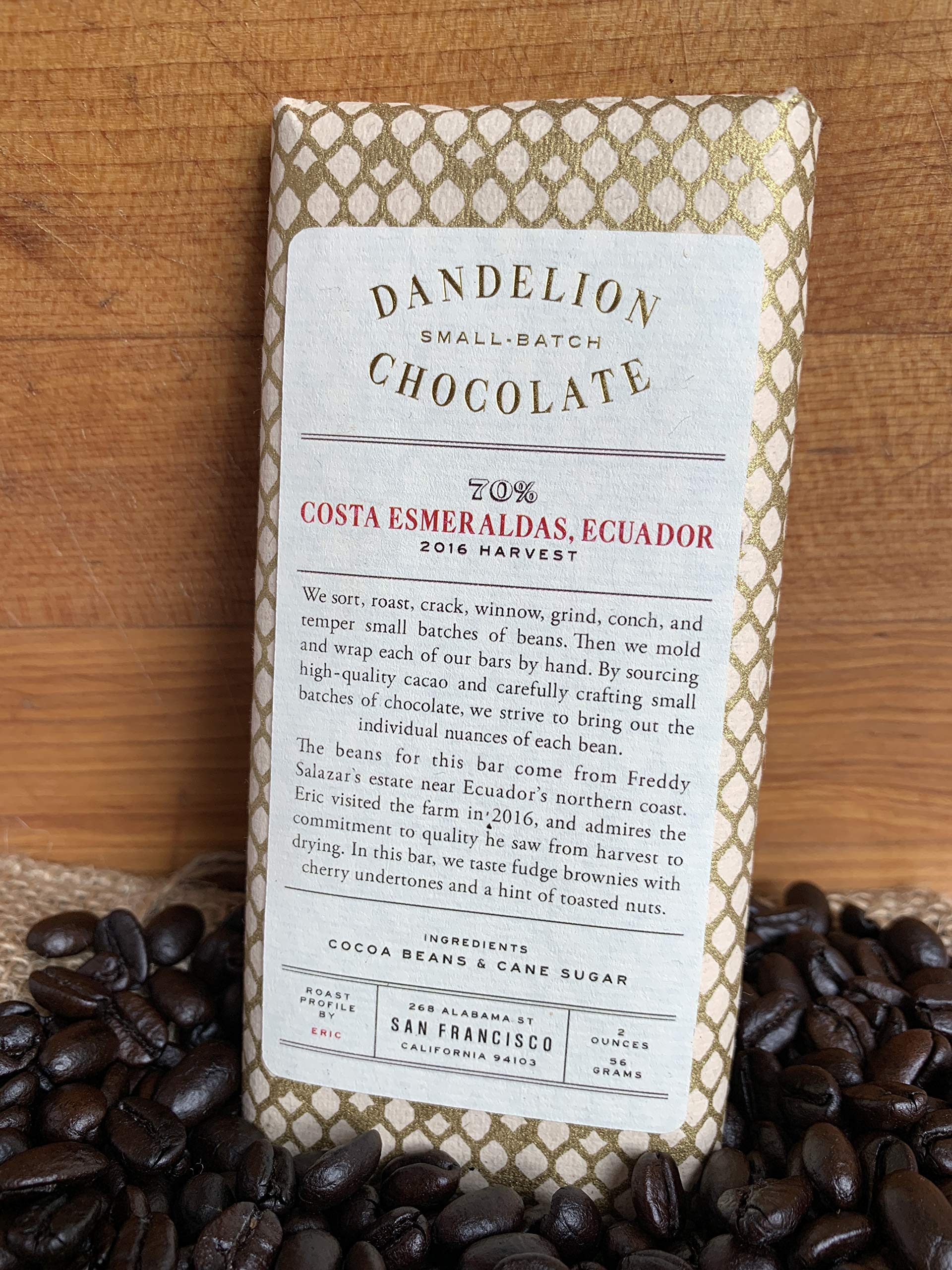 Dandelion Chocolate Bar 2oz (COSTA ESMERALDAS, ECUADOR 70%) – Single ...