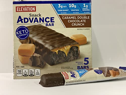 Elevation by Millville Caramel Double Chocolate Advance Bars 1.6oz x5 ...