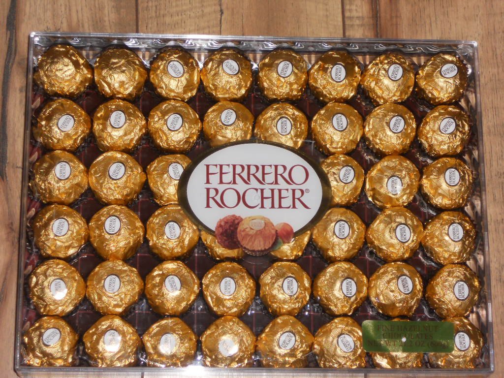 Ferrero Rocher 48ct Individually Wrapped Hazelnut Chocolates Golden Box ...