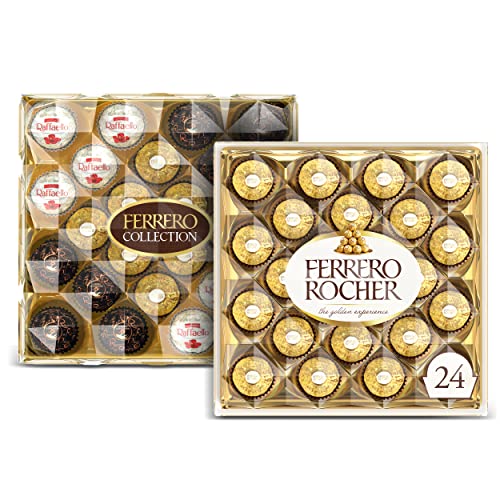 Ferrero Rocher Chocolate Gift Boxes – Assorted 2 Pack, 24-Piece Ferrero ...