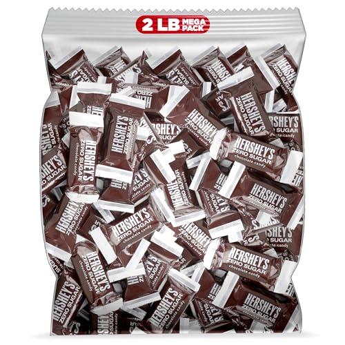 Hersheys Zero Sugar Chocolate Bars Bulk Pack 2lbs – 120 Individually ...