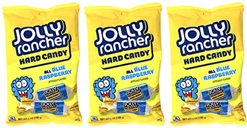 Jolly Rancher All Blue Raspberry Hard Candy 7 Oz Bags – Individually ...