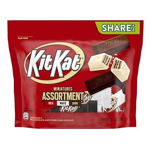 KIT KAT Miniatures Assortment Candy, Individually Wrapped, 10.1 oz Pack ...