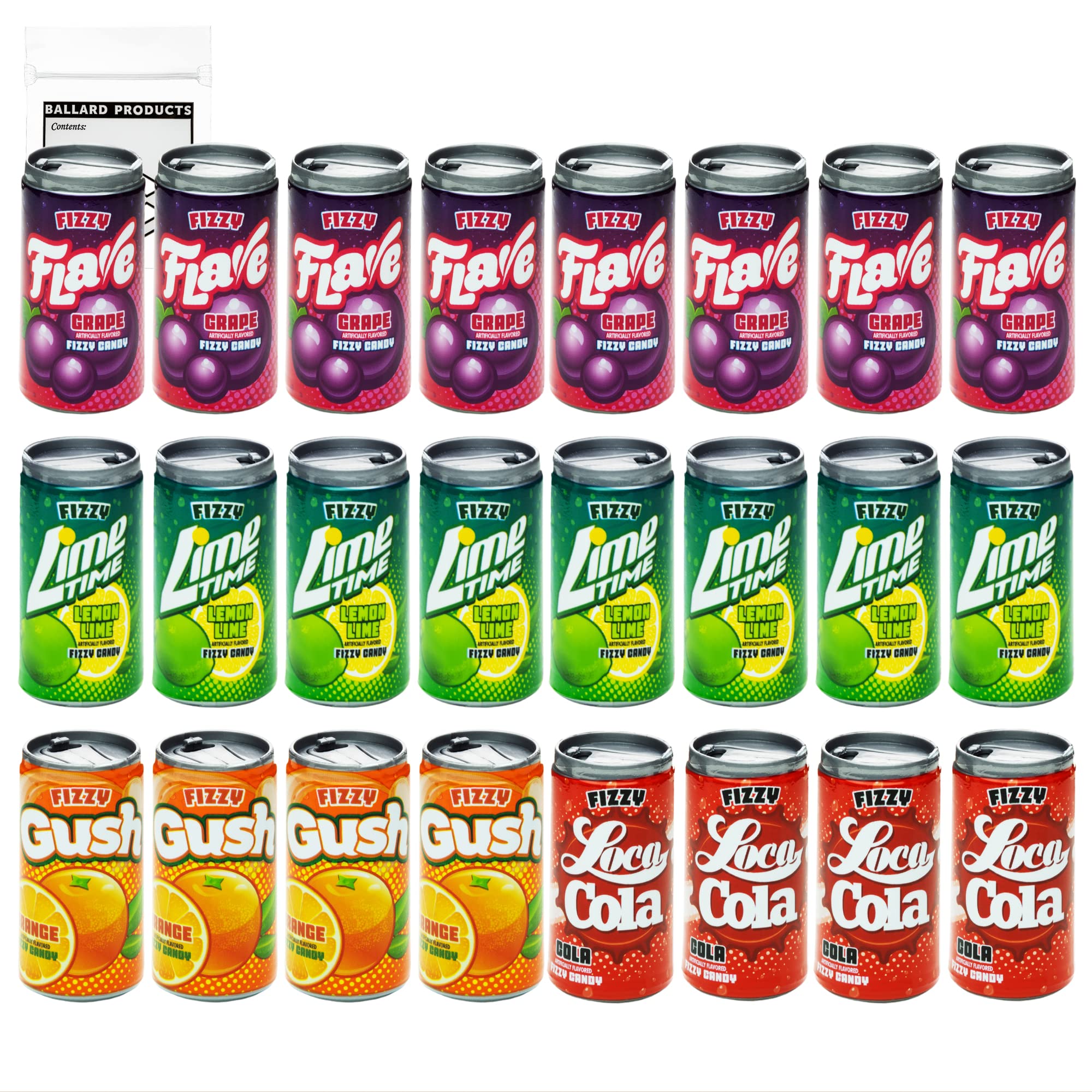 Kidsmania Mini Soda Can Variety Pack – 24 Cans with 4 Flavors of Fizzy ...