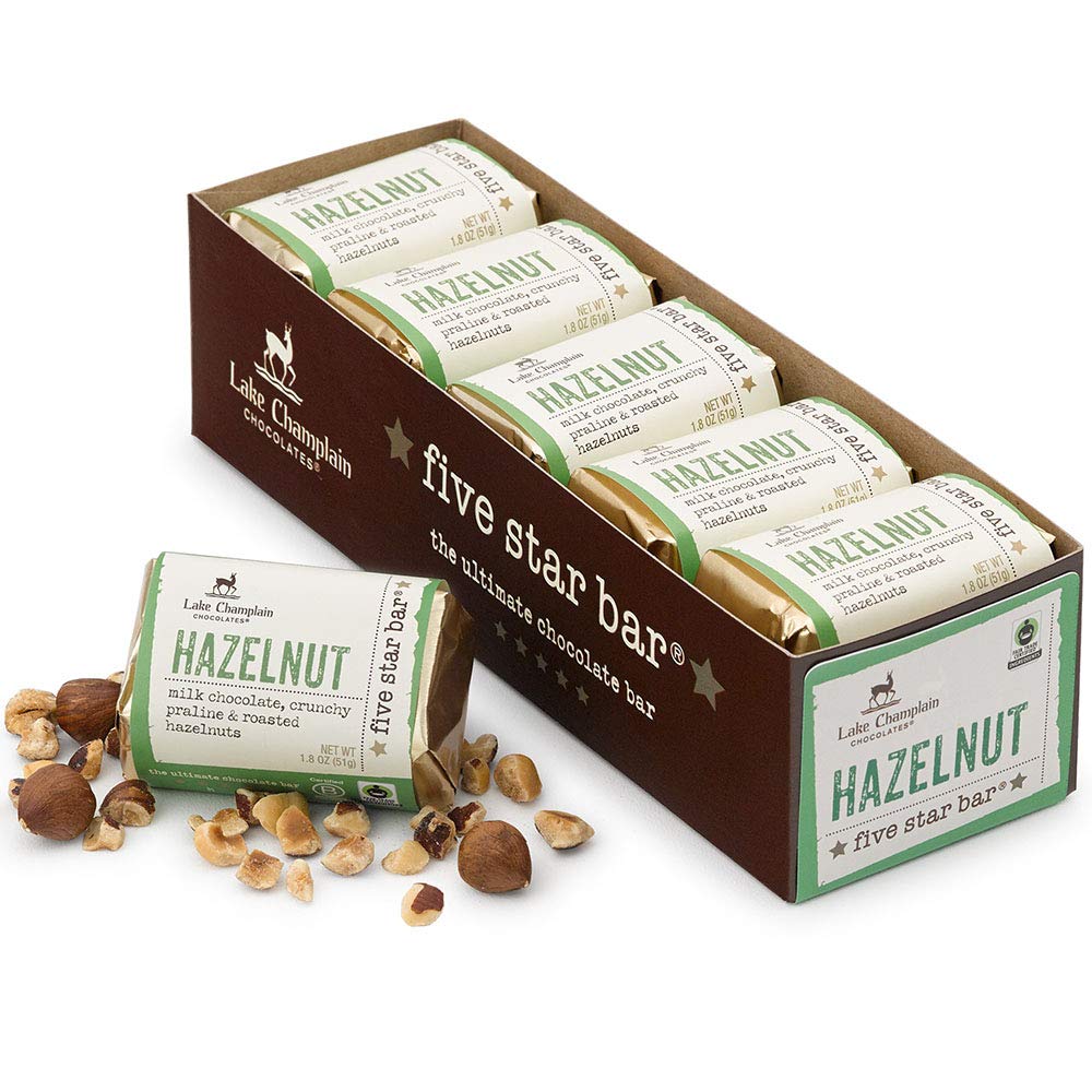 Lake Champlain Hazelnut Five Star Chocolate Candy Bar 1.8oz (10 Pack ...