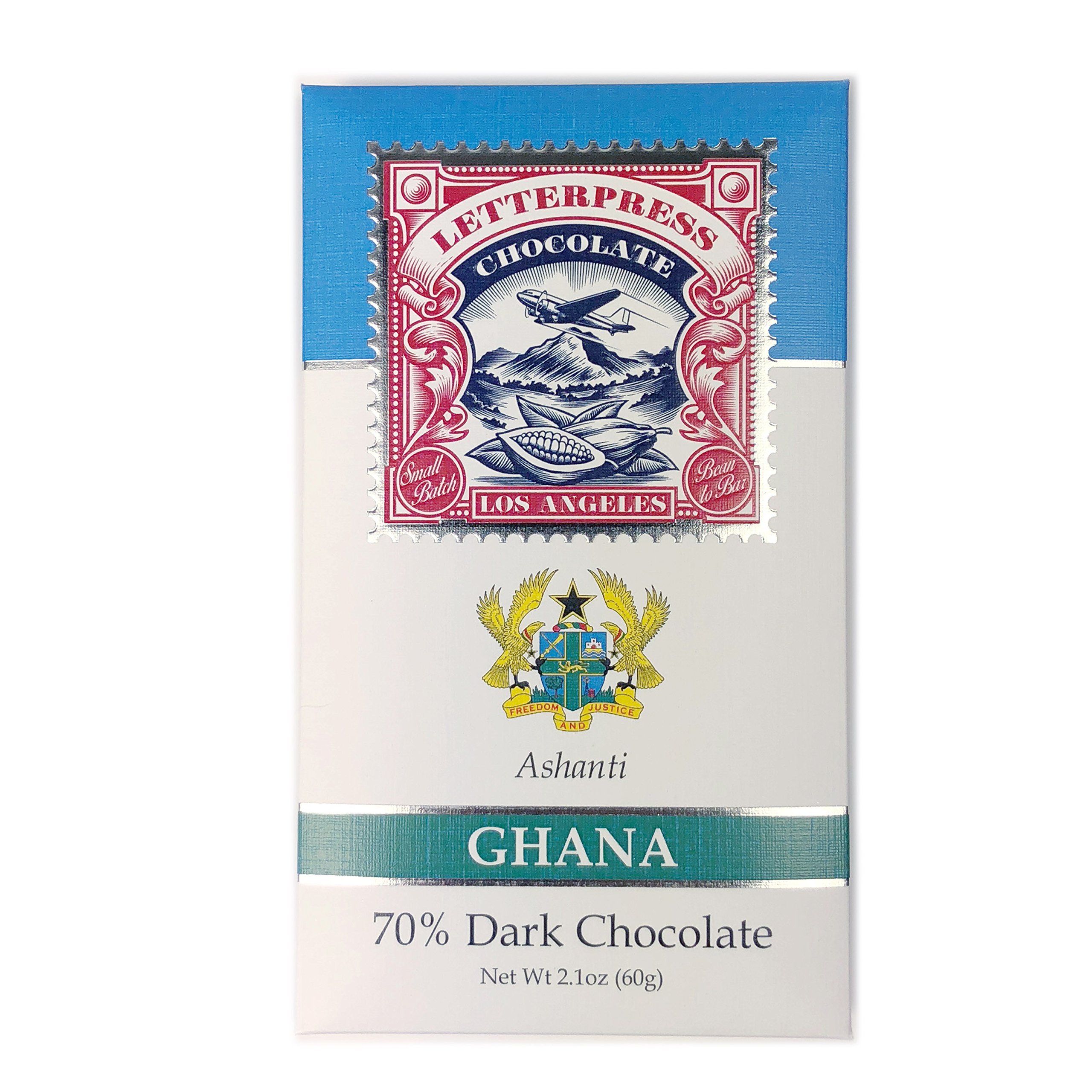 Letterpress Chocolate 60g Ghana Brownie Crust Graham Cracker 70% Cacao ...