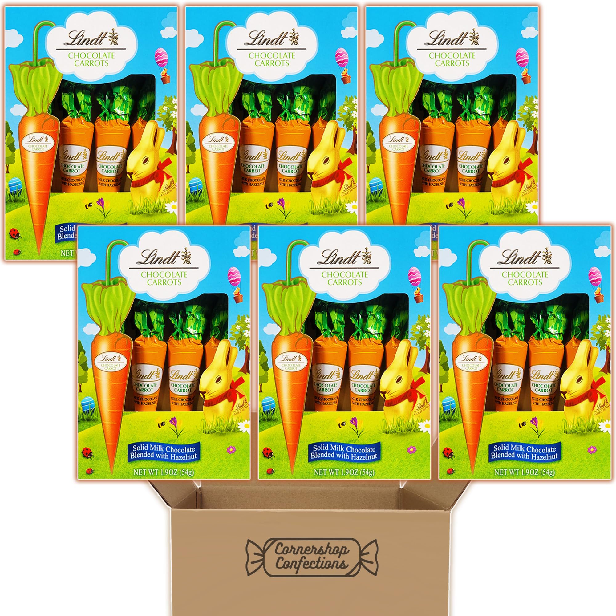Lindt Chocolate Carrots on a Stick 6 Box Bundle Pack – 24 Milk ...