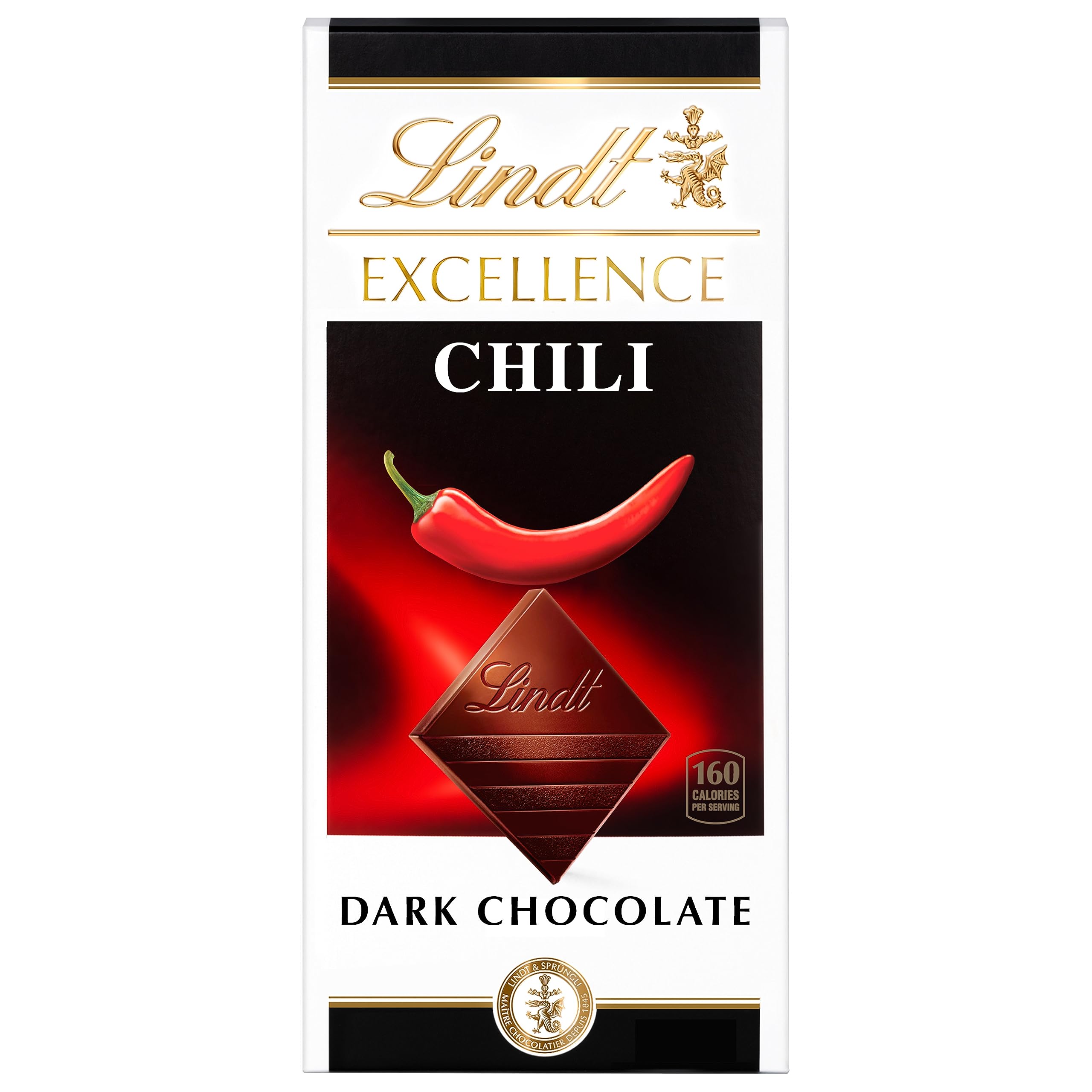 Lindt EXCELLENCE Chili Dark Chocolate Candy Bar 3.5 oz. Spicy Red Chili ...