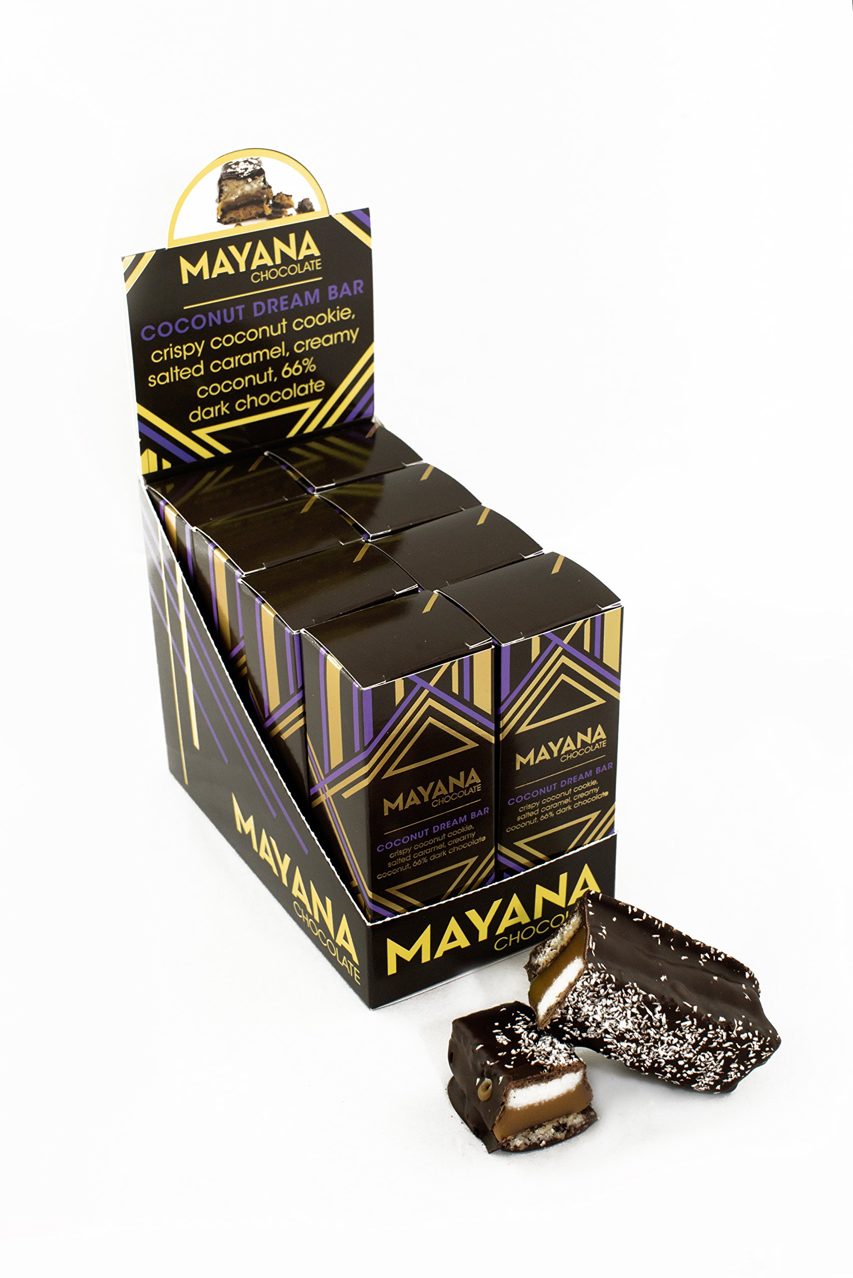 MAYANA CHOCOLATE Coconut Dream Bar Organic 100g x8 Pack – Dark ...