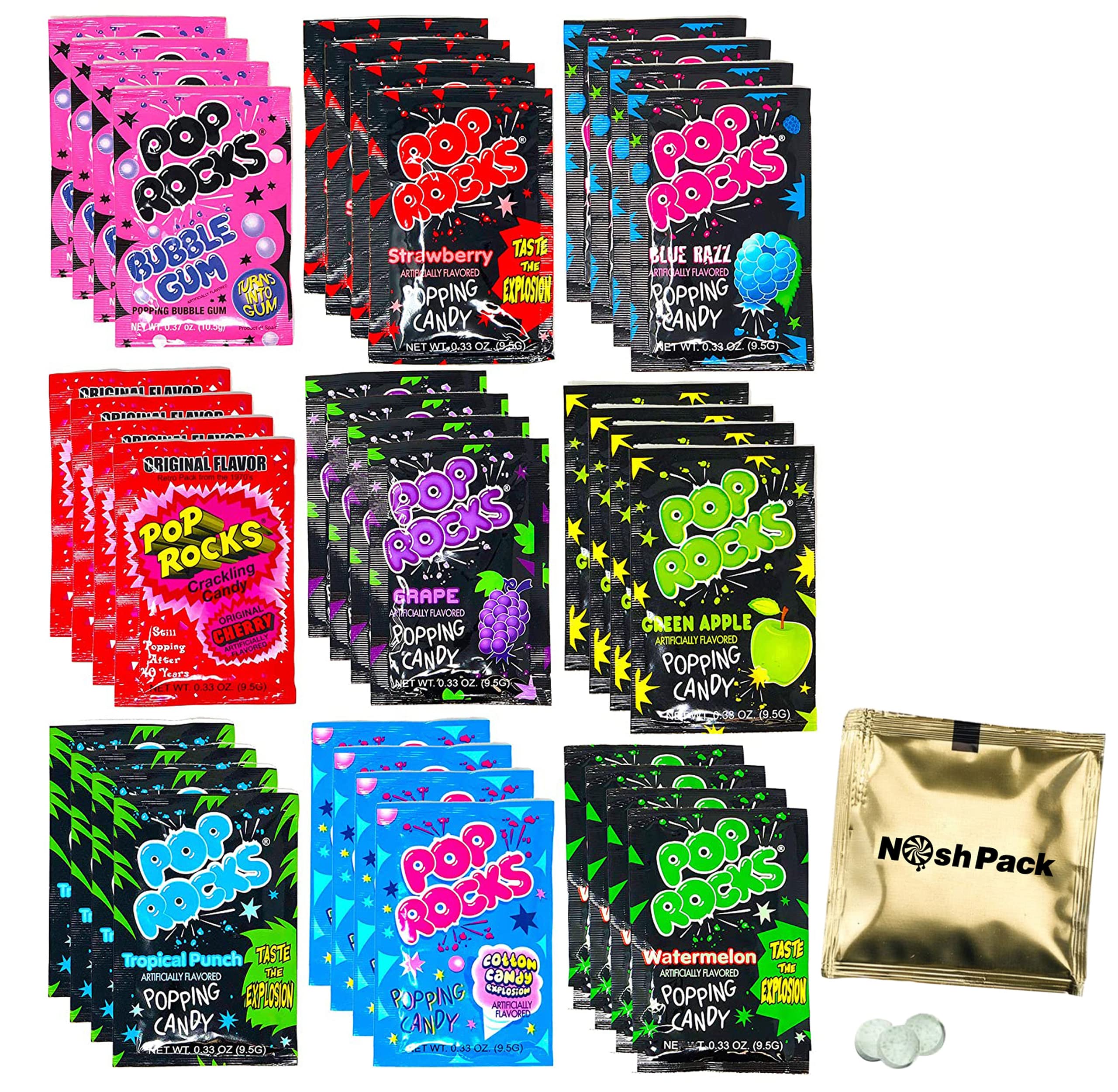 NOSH PACK Pop Rocks Candy Bulk Variety – 36 Count Classic 90s Popping ...