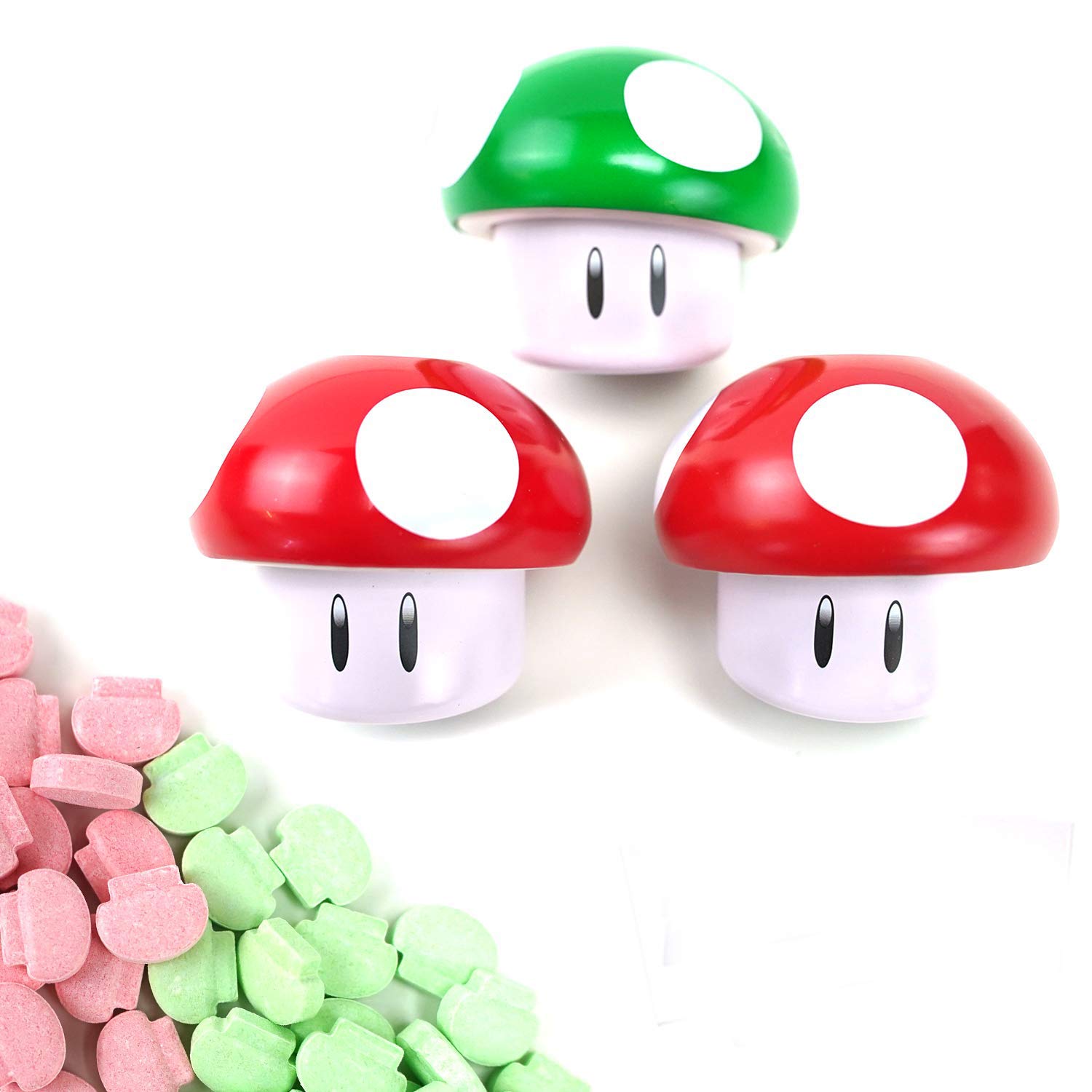 Nintendo Super Mario Mushroom Tin Candy Set – Cherry & Apple Flavors ...