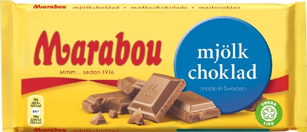 Original Swedish Milk Chocolate Bar 200gL8 Marabou Brand – Nibbleq