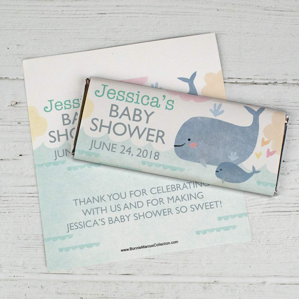 Personalized Baby Shower Chocolate Bar Wrappers Silver Foil 25 Count WH ...