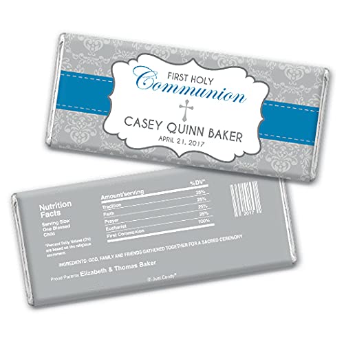 Personalized First Communion Chocolate Bar Wrappers – Fluer de Lis ...