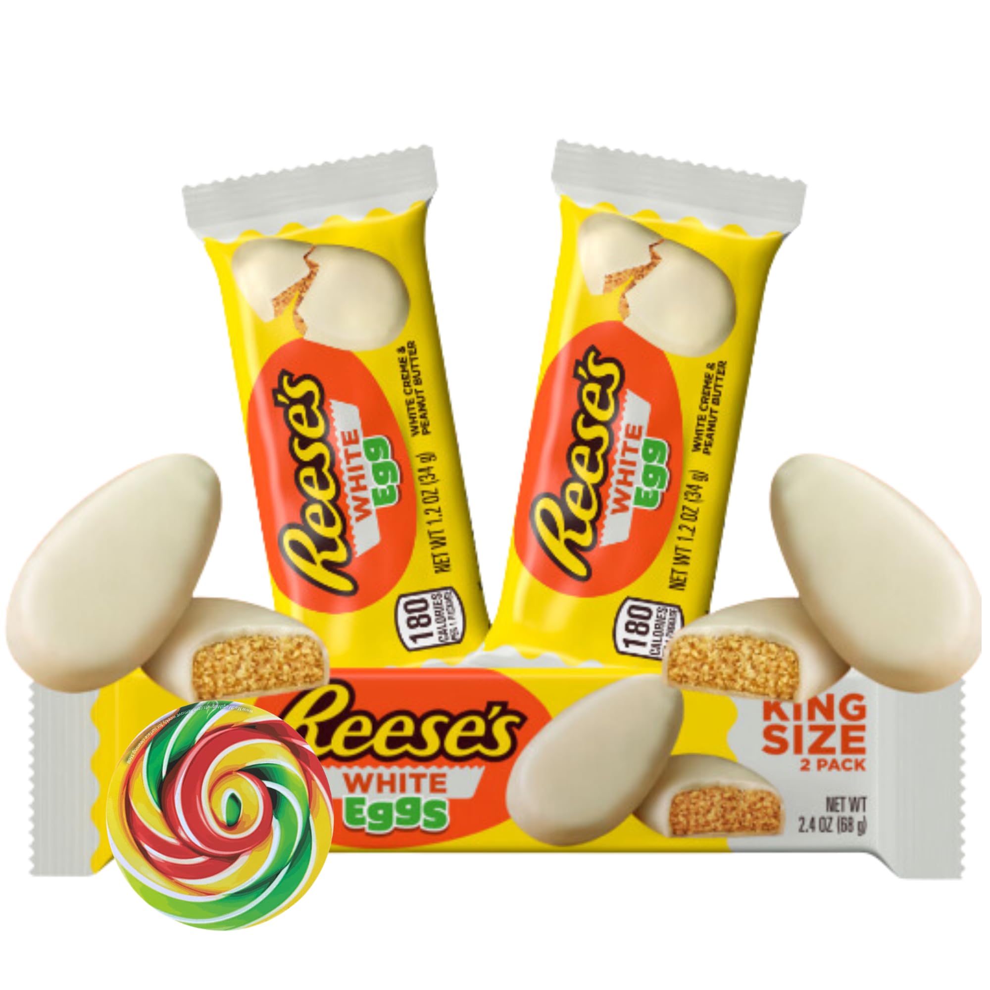 Reese’s White Chocolate Peanut Butter Eggs, Easter Variety Pack, King & Snack Sizes – Nibbleq