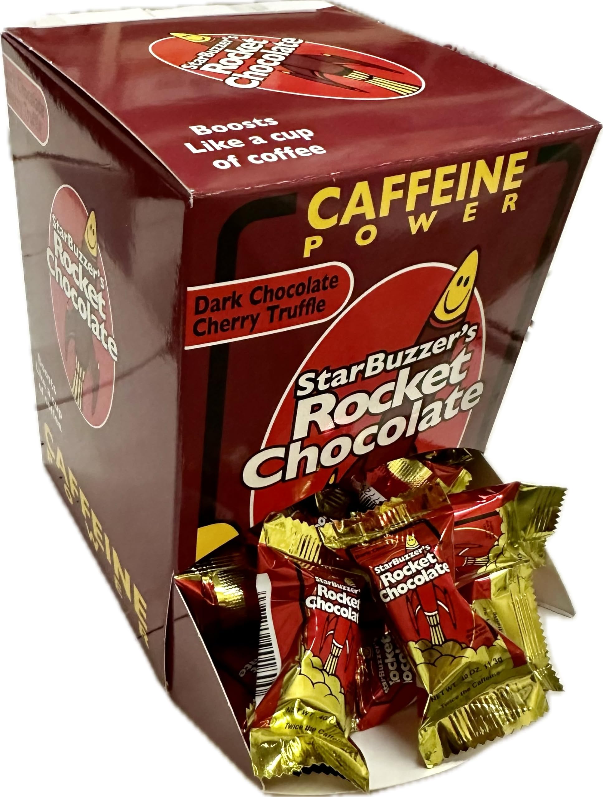 Rocket Chocolate Dark Chocolate Cherry Caffeinated Truffles 50 Count ...