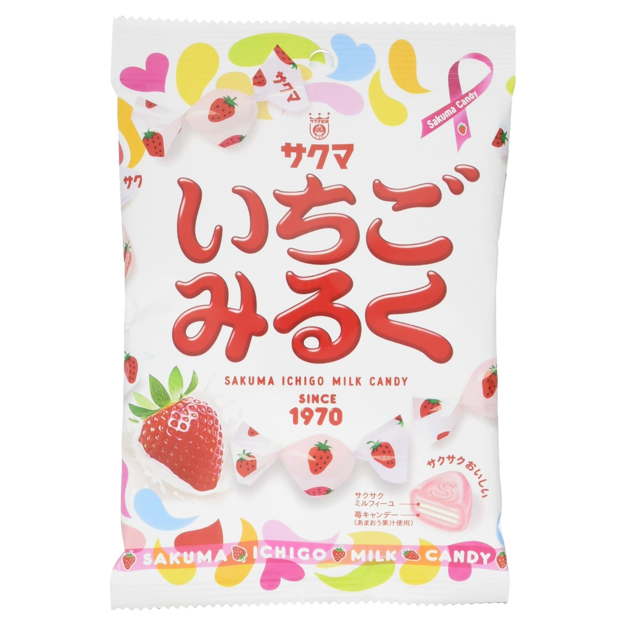 Sakuma Strawberry Milk Candy 3.52oz Bag – Popular Japanese Treat with ...
