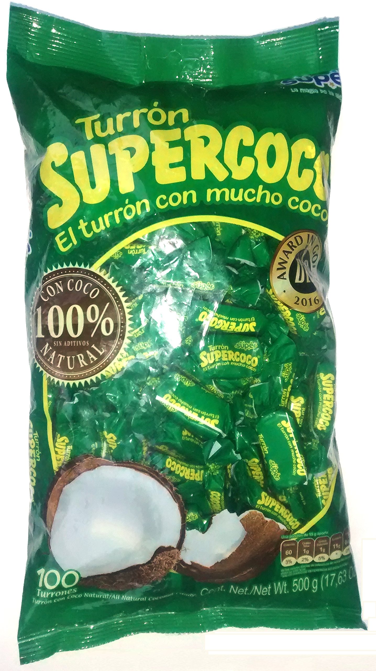 Turron Supercoco All Natural Coconut Candy – 100 Count – Delicious Hard ...